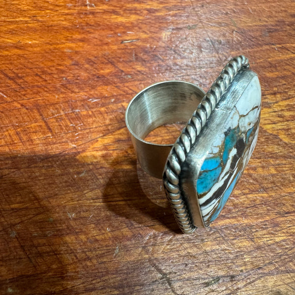 Alfred Martinez Navajo Square Kingman Krush Ring – Stepp West