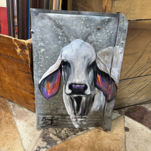 Hand Painted Brahman Tin Shingle – Stepp West