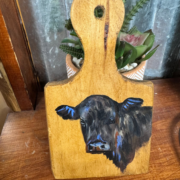 Hand Painted Black Angus Breadboard Mini – Stepp West