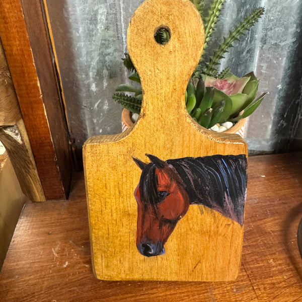 Hand Painted Bay Horse Breadboard Mini – Stepp West