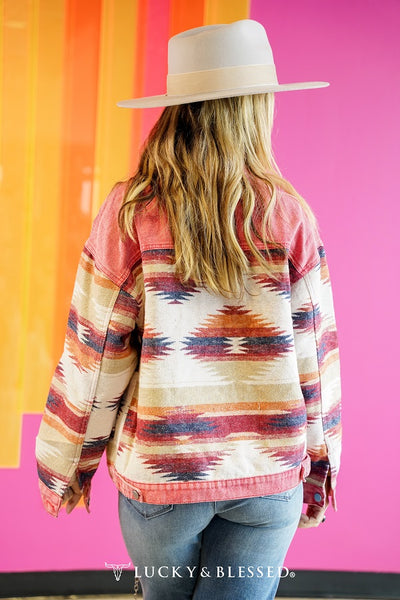 ROSE DENIM AZTEC JACKET – Stepp West